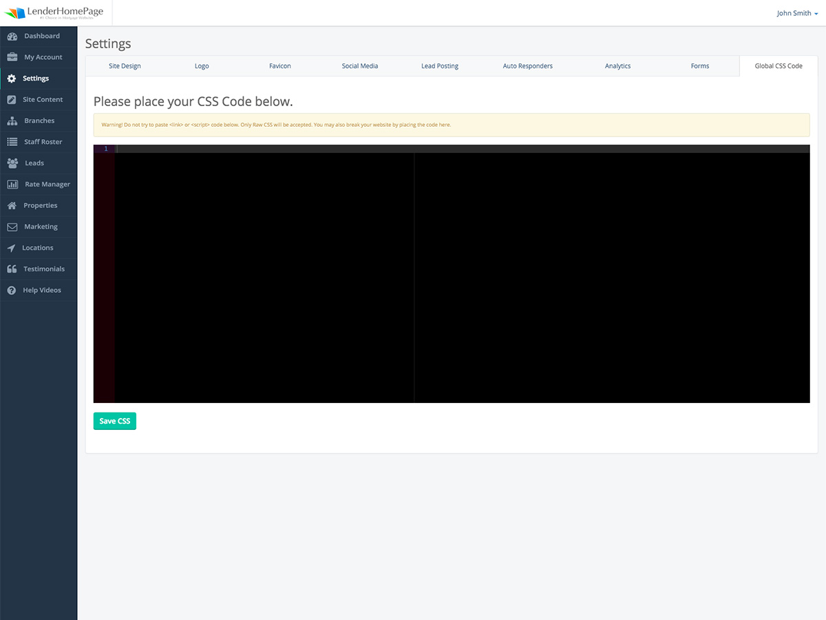 Global CSS Code Global CSS Code